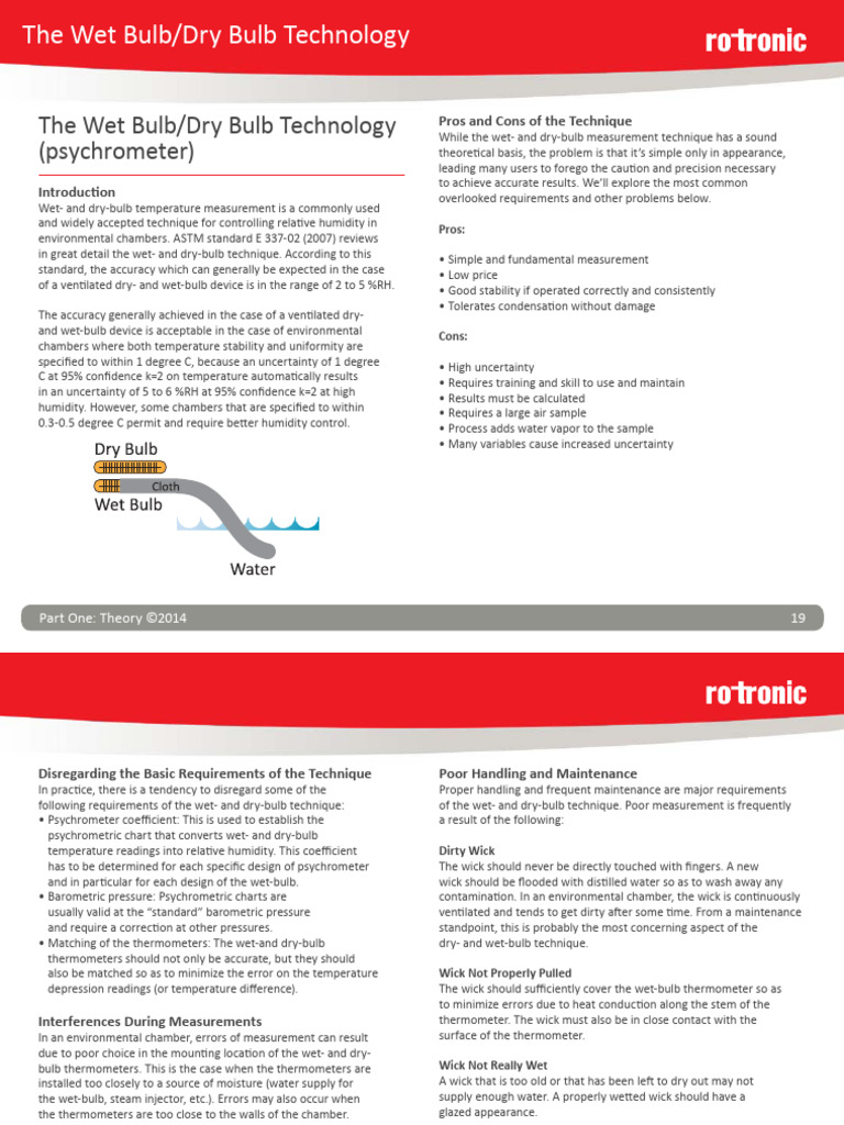 Wet Bulb - Dry Bulb | PDF | Humidity | Continuum Mechanics