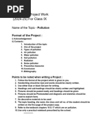 Grade 9 - Geography Project Details - 2022-23 | PDF | Pollution | Nature