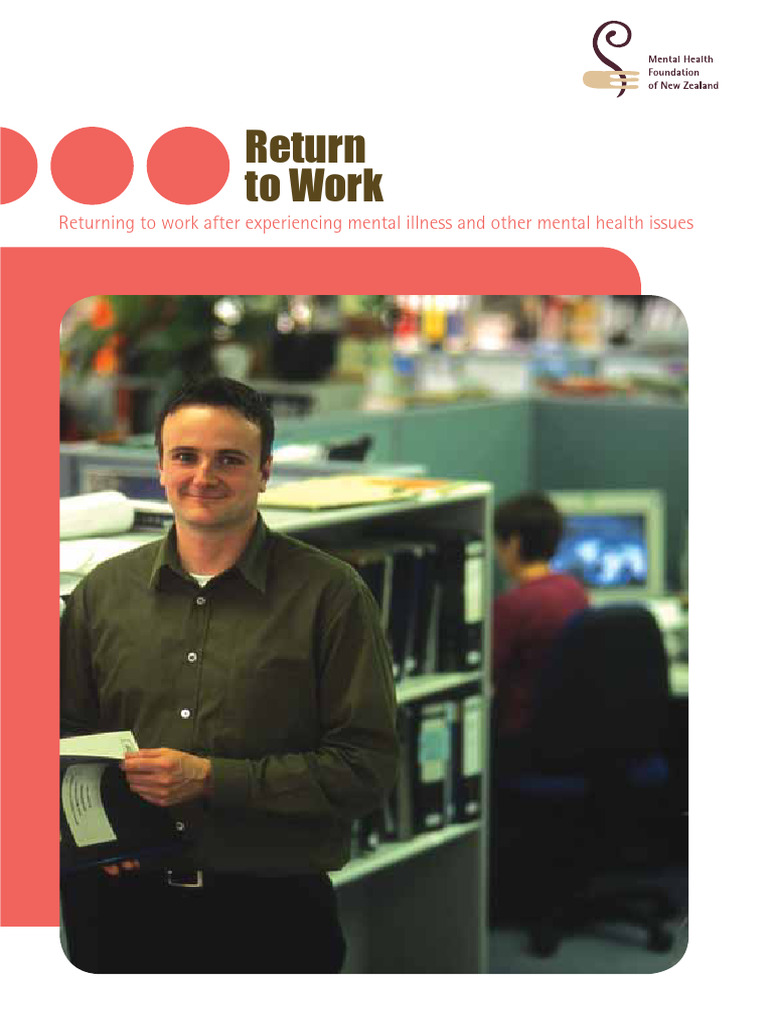 Return To Work Returning To Work After Experiencing A Mental Illness ...