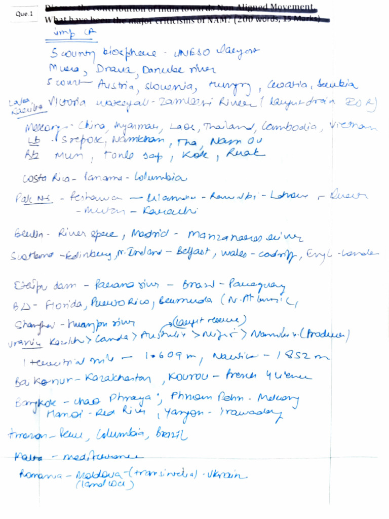Geography Pyq Notes | PDF
