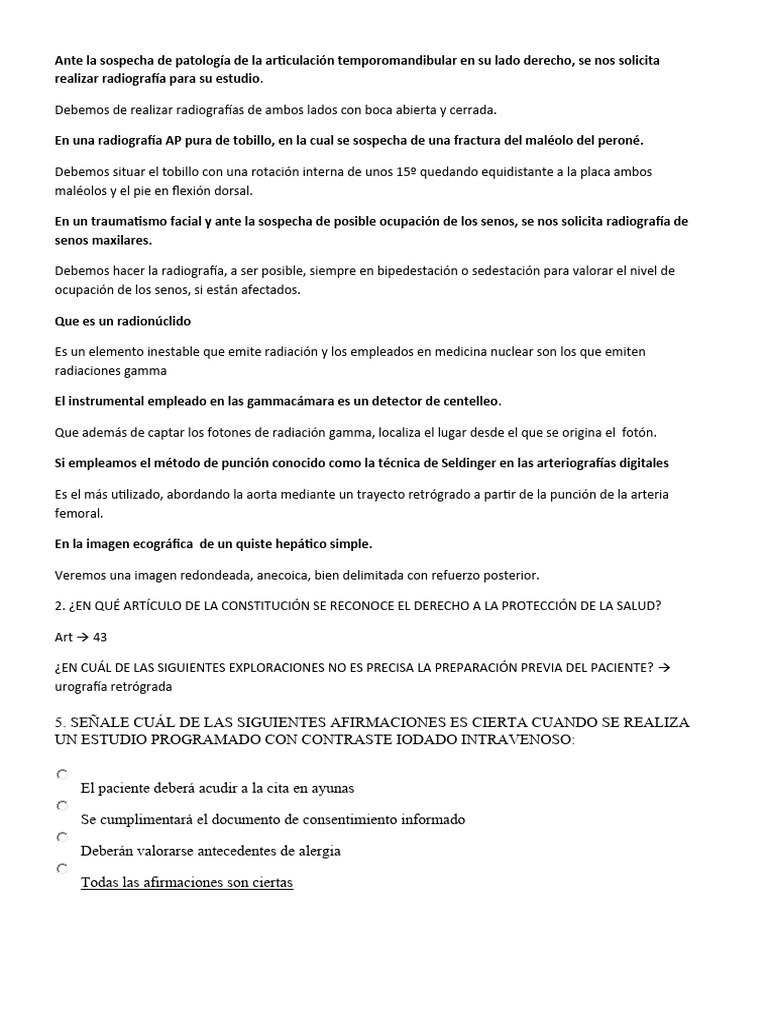 Test TSID | PDF | Rayo X | Tobillo