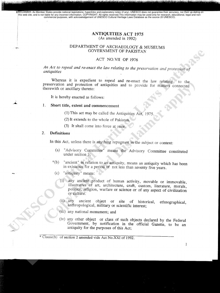 Pakistan Act7 1975 Eng Orof | PDF | All Rights Reserved | Copyright