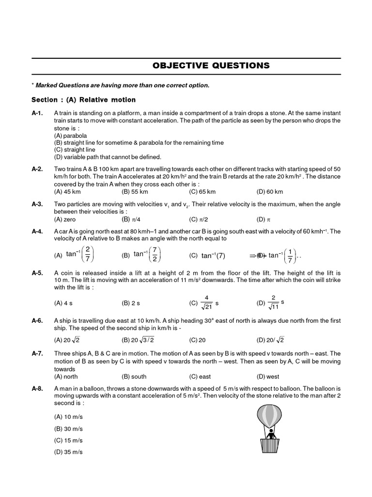 Relative Motion in Physics Problems | PDF | Velocity | Acceleration
