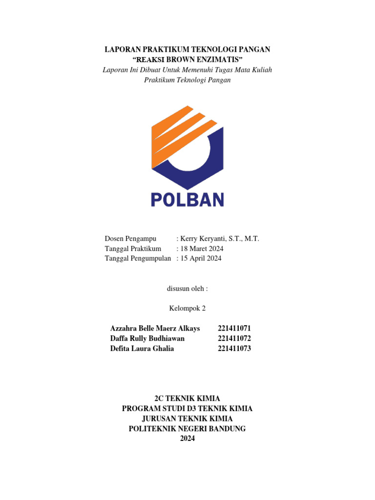 Praktikum Pencoklatan Enzimatis Pangan | PDF | Sains & Matematika