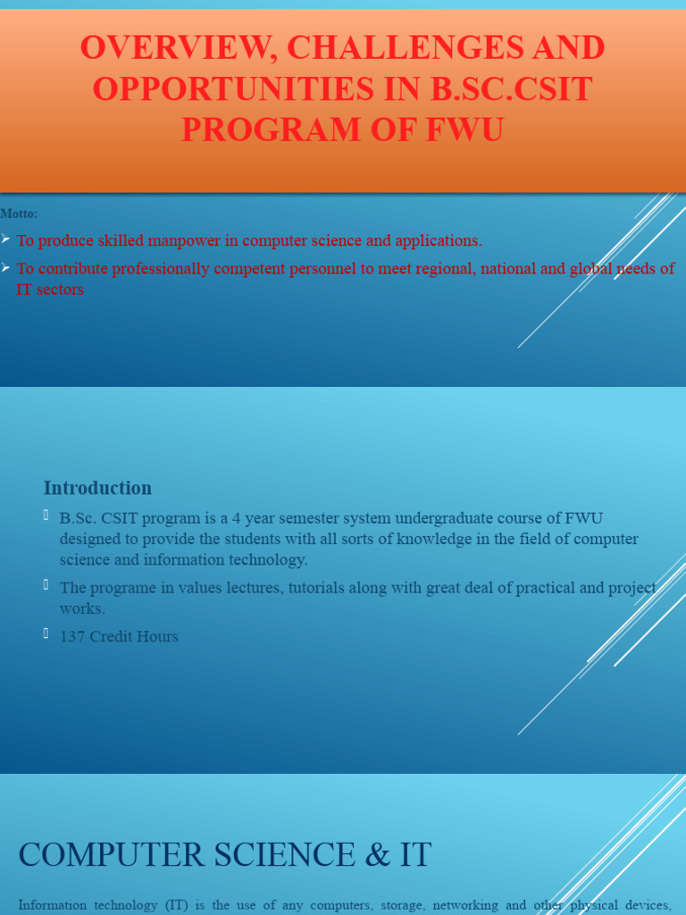 BSCcsit | PDF | Computer Science | Outsourcing