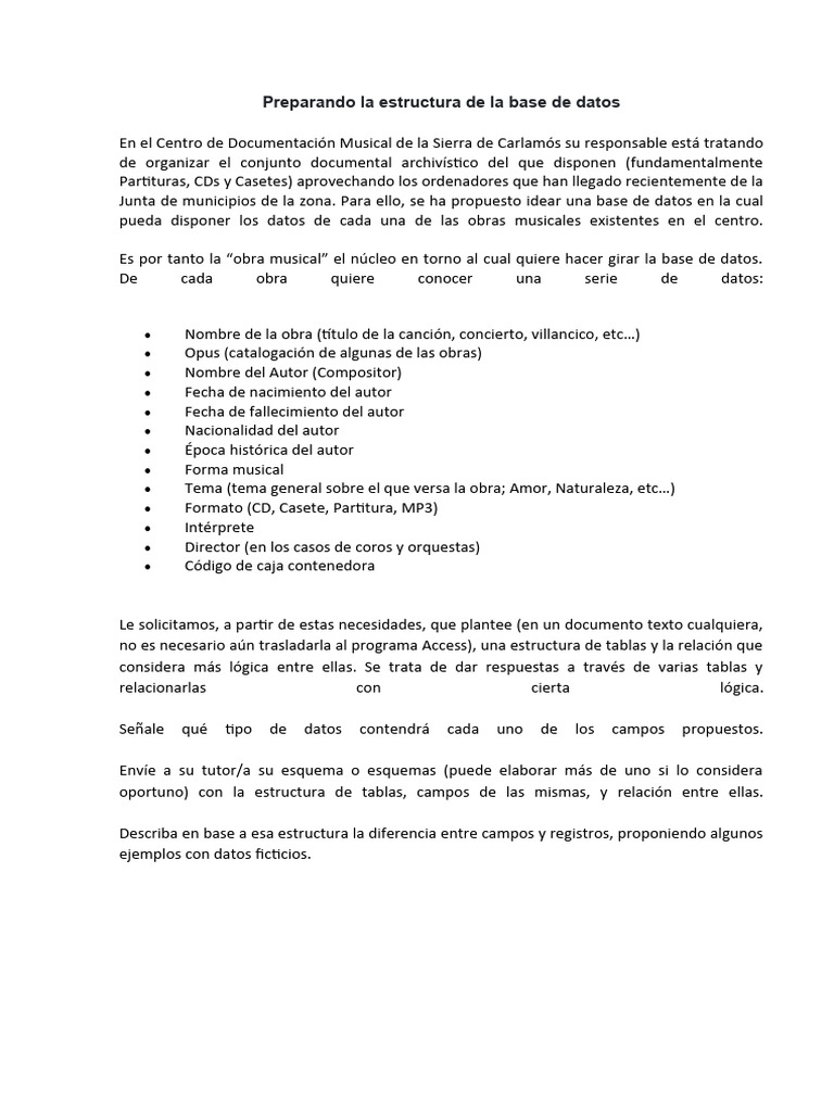1 Preparando La Estructura De Una Base De Datos Pdf Bases De Datos 8562
