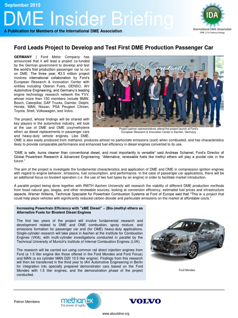 DME Fuel Research for Diesel Engines | PDF | Diesel Engine | Engines