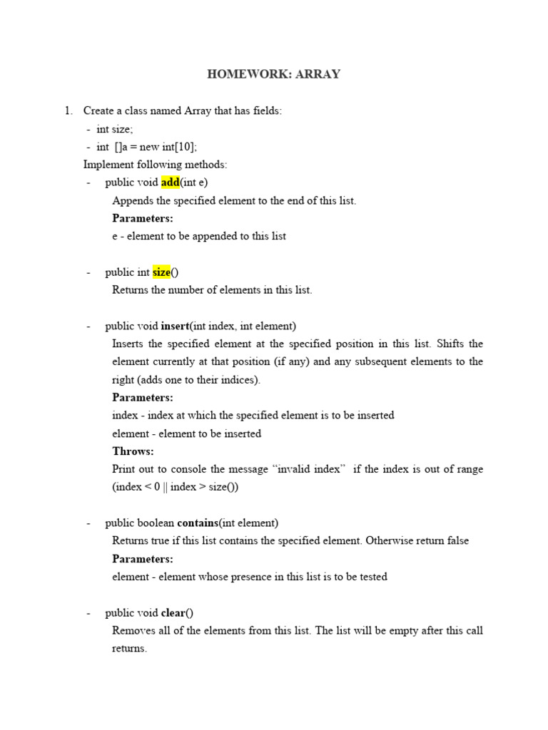 Homework 4 Arrays Pdf String Computer Science Parameter Computer Programming