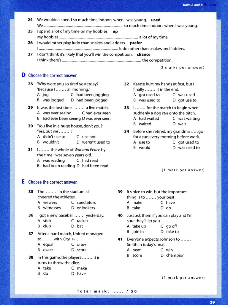 Destination B2. Grammar Vocabulary With Answer Key-Pages-31 | PDF