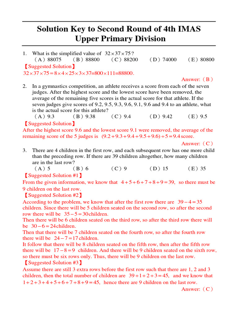 2014 IMAS_Round 2_UP_Sol | Download Free PDF | Triangle | Mathematics