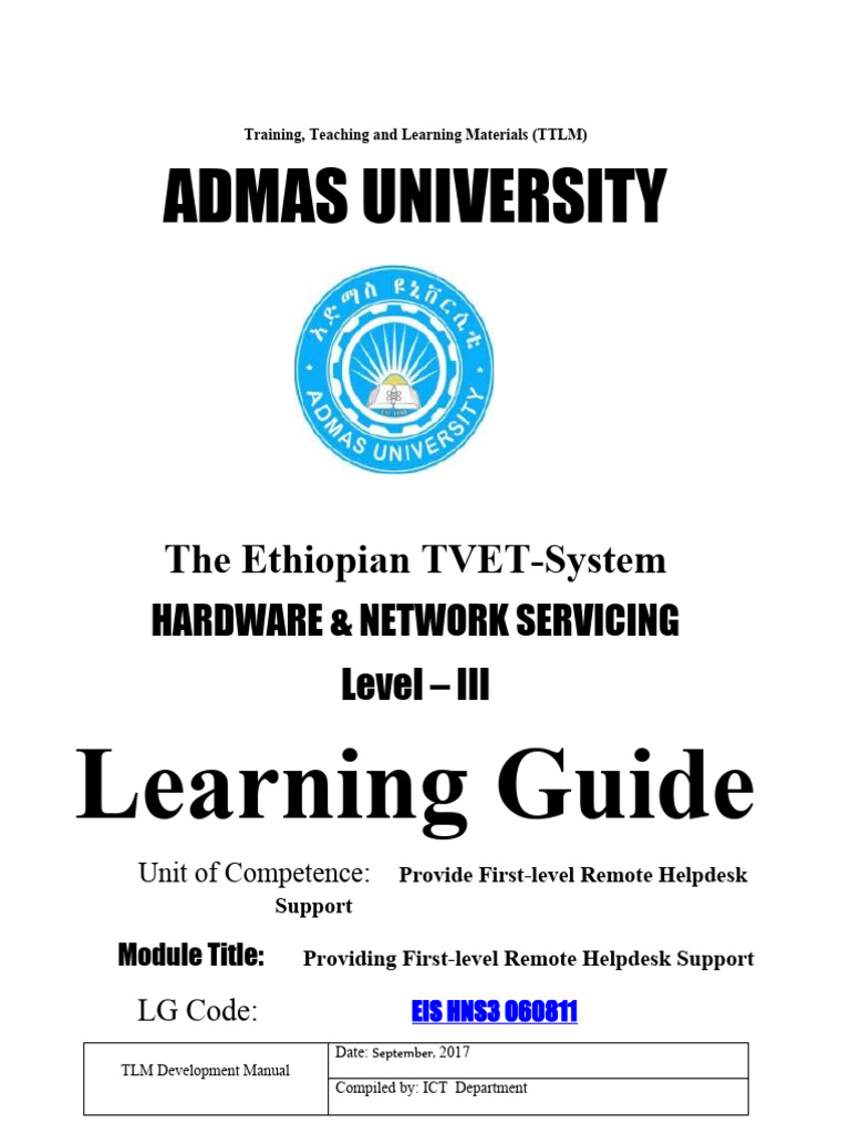 Provide First Level Remote Help Desk Pdf Educational Technology Spreadsheet