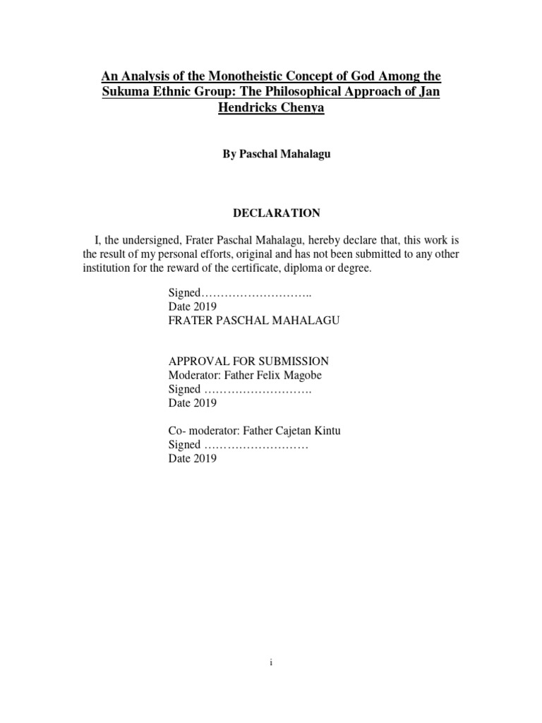 Sukuma Culture | PDF | God | Metaphysics