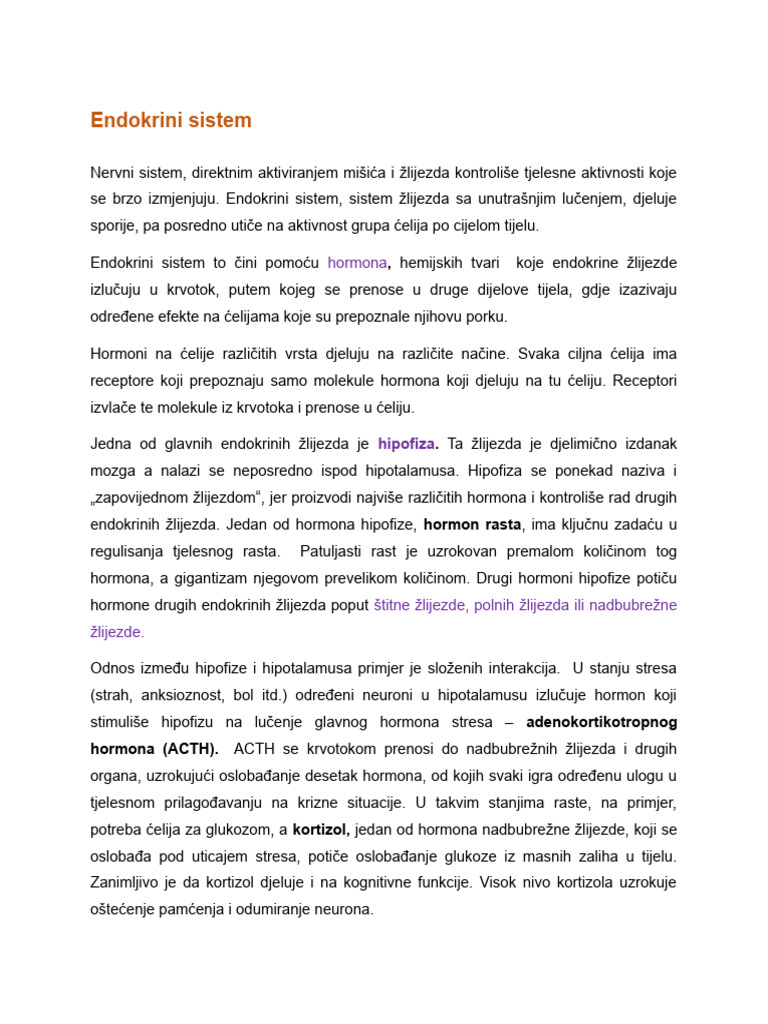 Endokrini Sistem | PDF