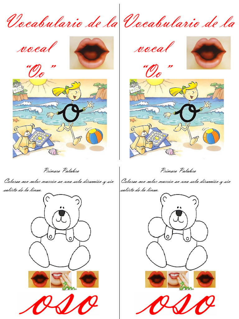 Vocabulario de La Vocal O 2023 | PDF | Lingüística | Fonética