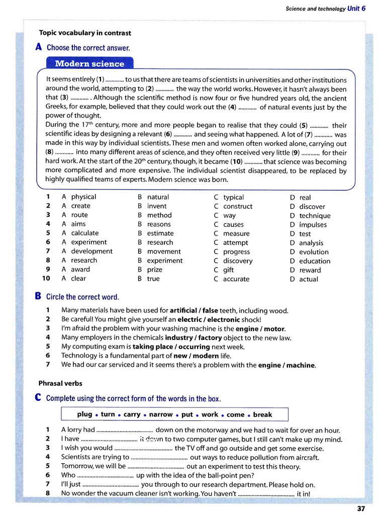Destination B2. Grammar Vocabulary With Answer Key-Pages-39 | PDF