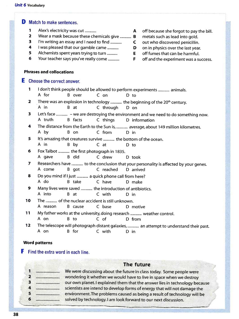 Destination B2. Grammar Vocabulary with Answer Key-pages-40 | PDF