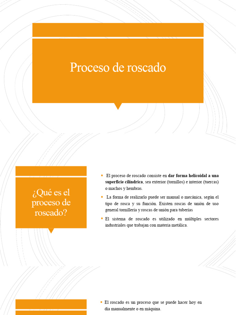 Proceso de Roscado | PDF | Artesanías | Equipo