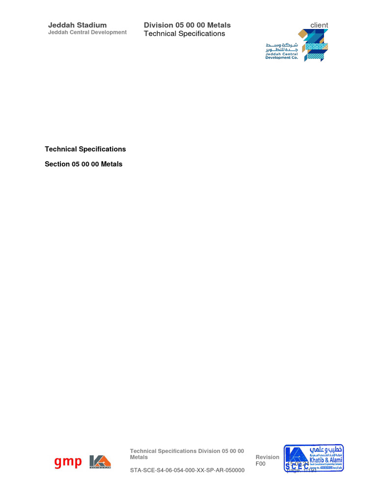 5-STA-SCE-S4-06-054-000-XX-SP-AR-050000 Division 05 - Metals | PDF ...