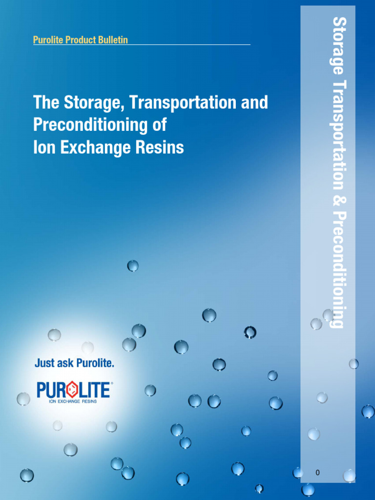 Purolite Ion Exchange Resin Guidelines | PDF | Ion Exchange | Ion