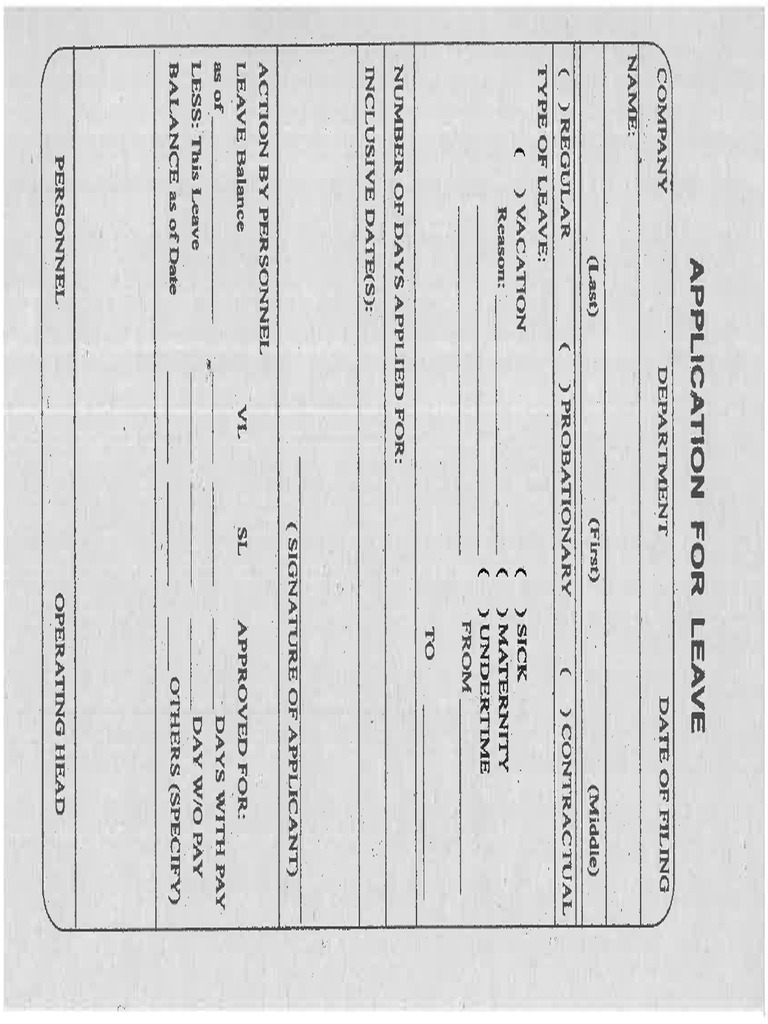 CONST Leave Form | PDF