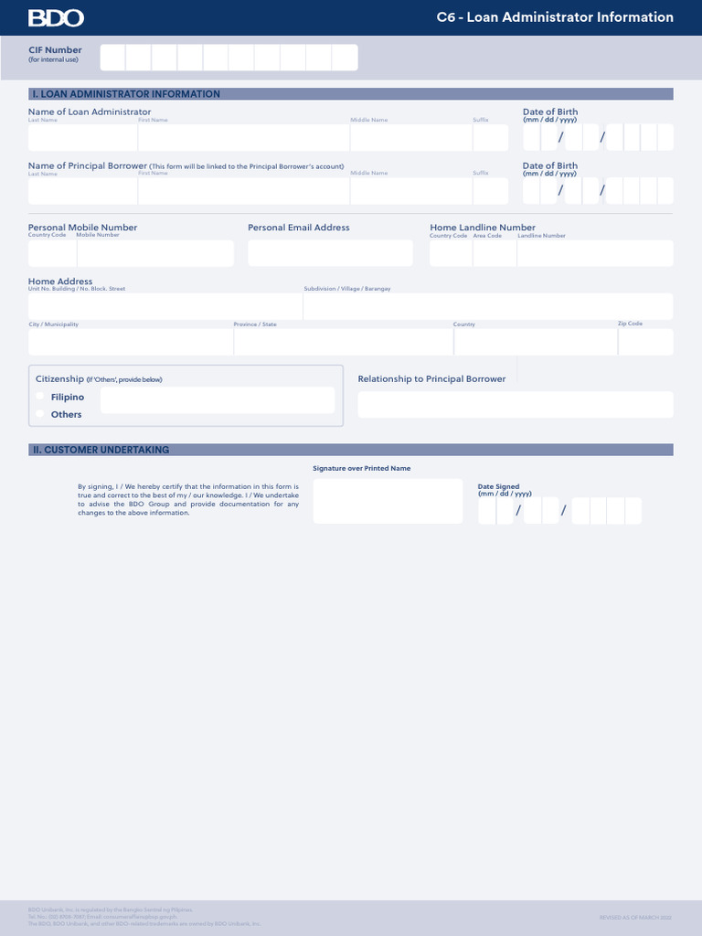 Form C6 Loan Administrator | PDF | Banks | Banking