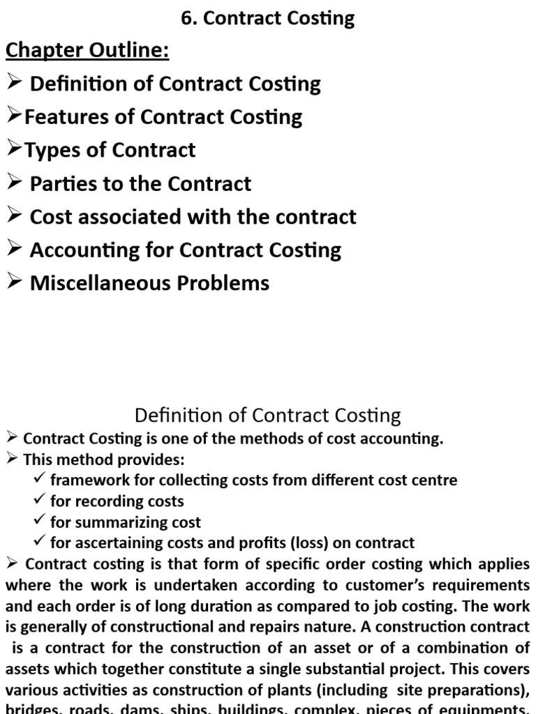 6. Contract Costing | Download Free PDF | Prices | Business