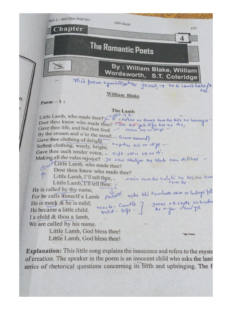 Unit 4 Romantic Poets Gullybaba | PDF