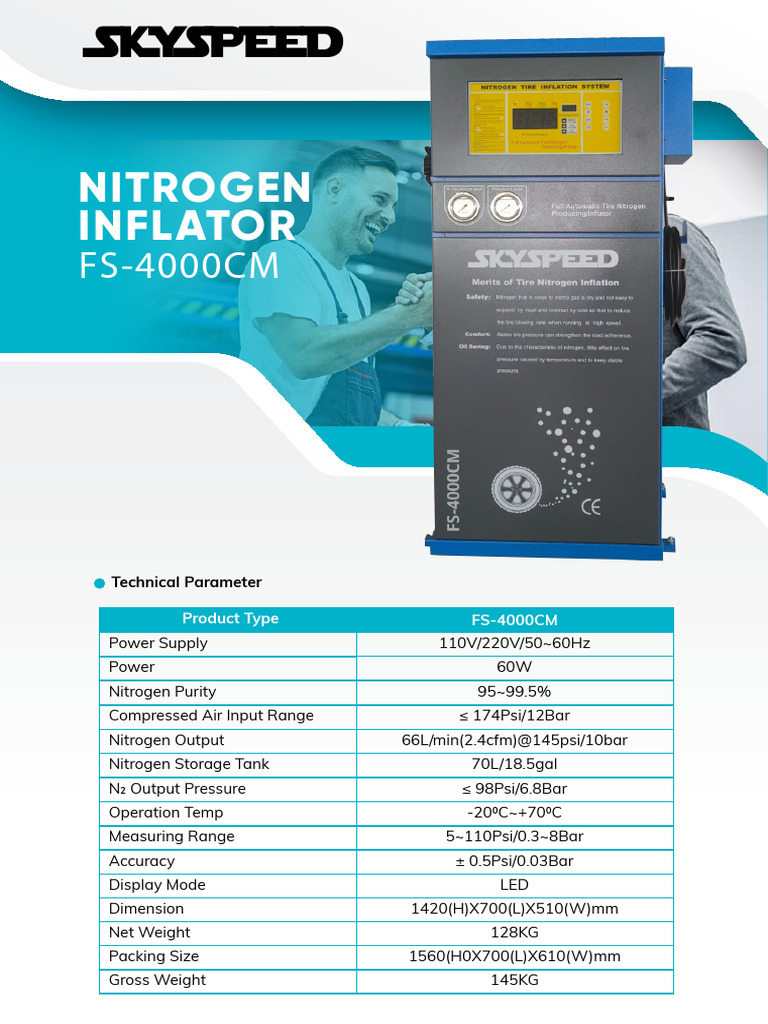 FS-4000CM Nitrogen Inflator Specs | PDF | Computers | Technology ...