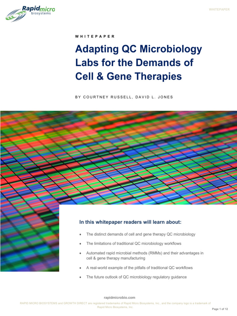 RMB Whitepaper Adapting QC Microbiology Labs For The Demands of Cell ...