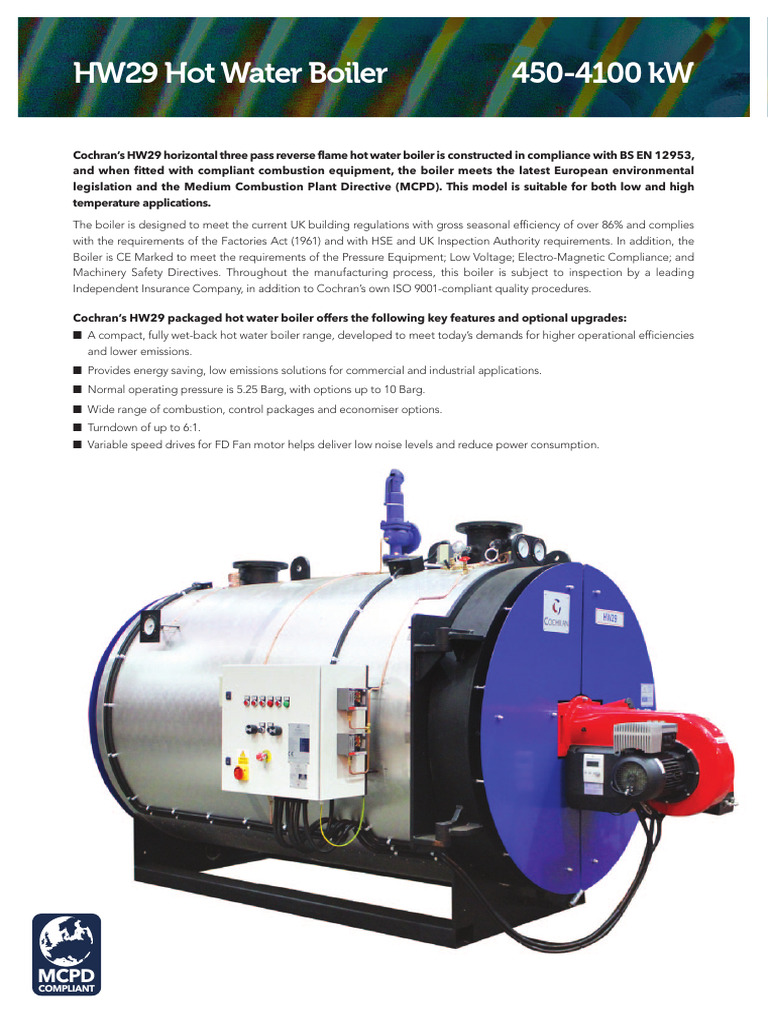 HW29 Boiler Datasheet Nov 19 | PDF | Boiler | Water Heating