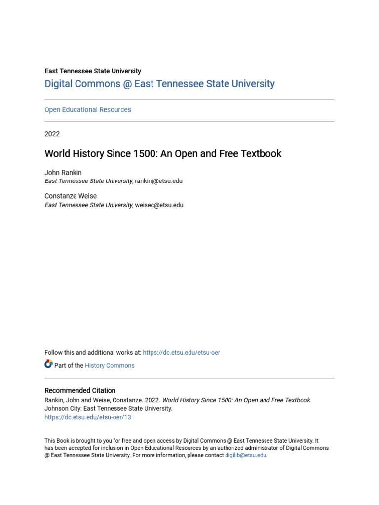 World History Since 1500_ An Open and Free Textbook | PDF | Mahayana ...
