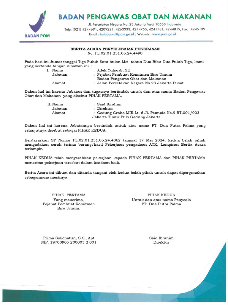 BA Pengadaan ATK | PDF