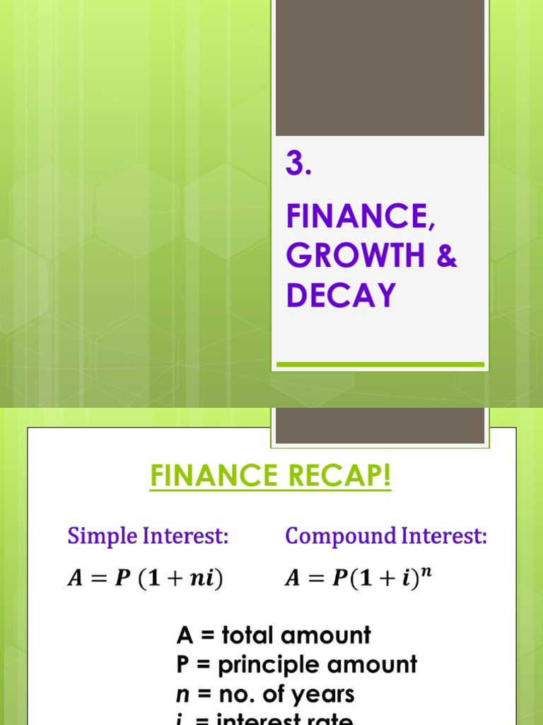 Gr. 12 Finance Growth and Decay CAPS | PDF | Present Value | Interest