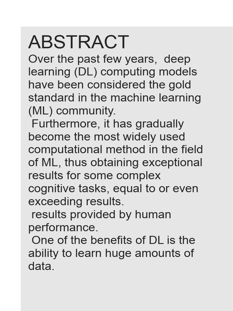 Extensive literature onDeep learning | Download Free PDF | Machine Learning | Computing