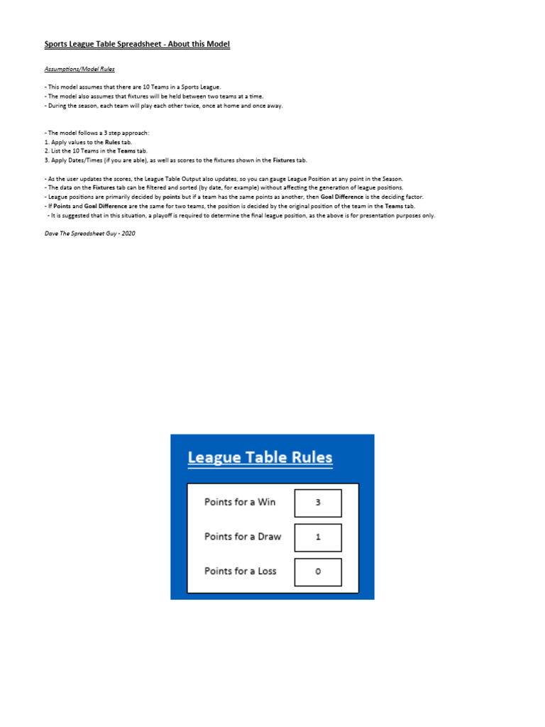 10-Team Sports League Fixtures | PDF | Spreadsheet | Computing
