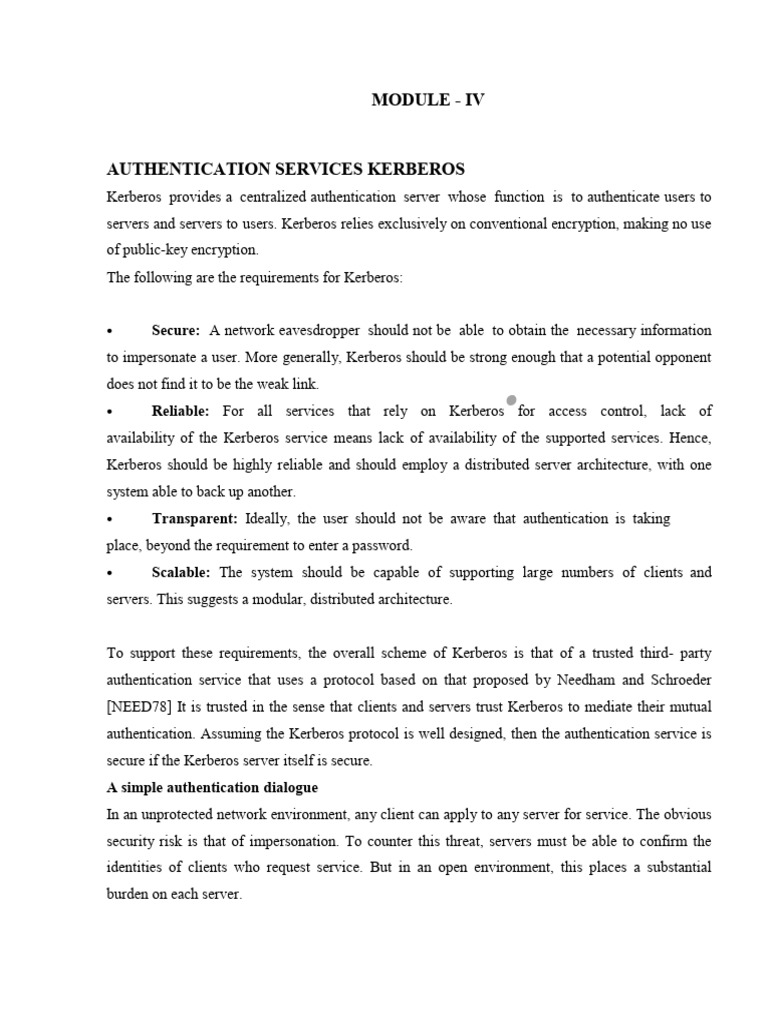 Kerberos X.509 Directory Authentication Service Part2-1 | Download Free PDF | Public Key ...