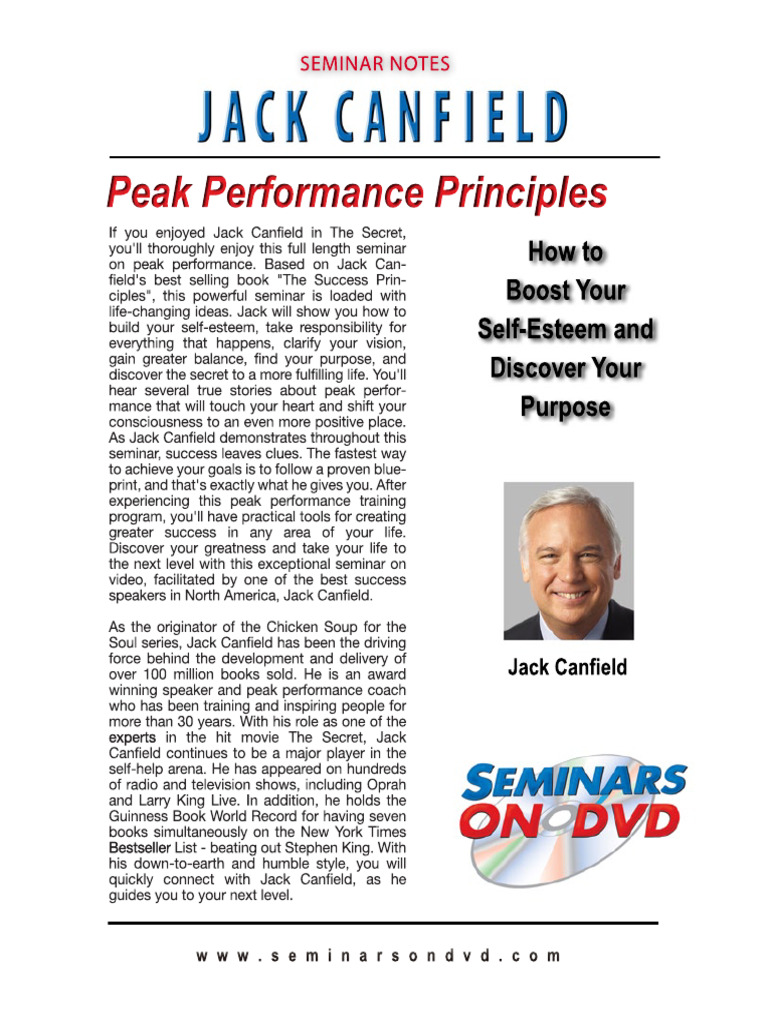 Peak Performance Notes | PDF | Emotions | Self Esteem