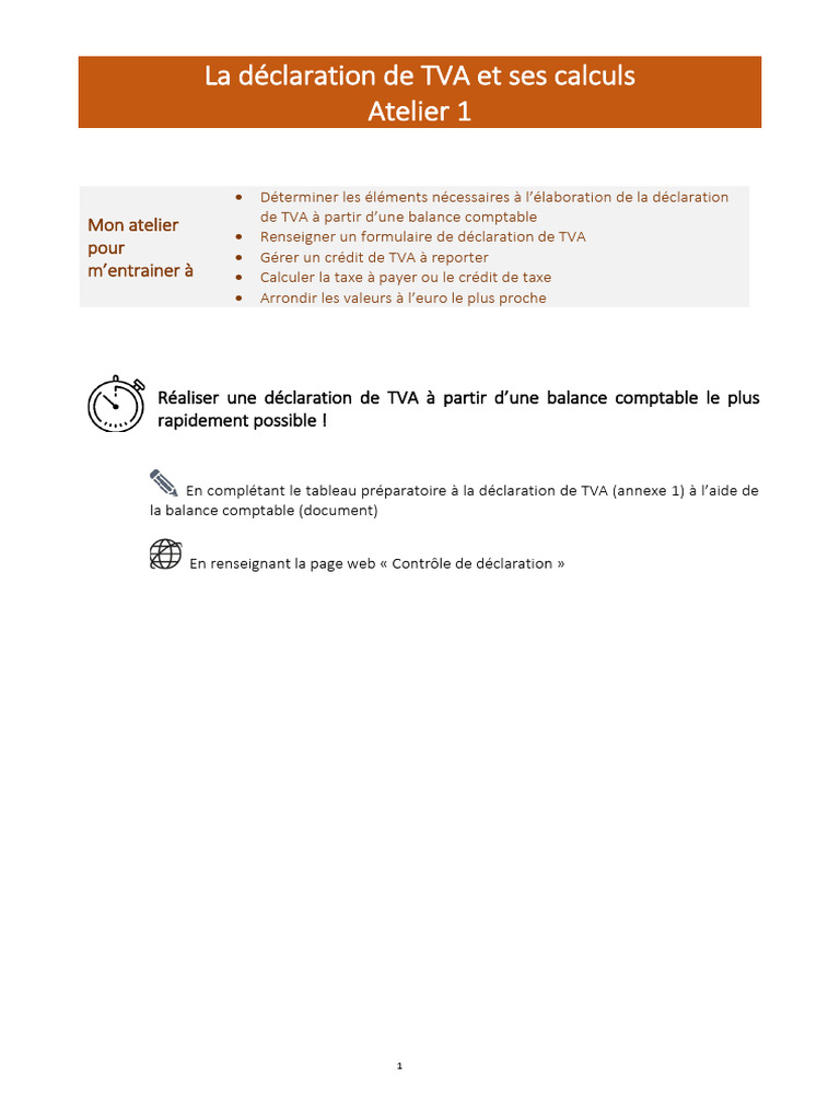 Déclaration de TVA : Guide Pratique | PDF | Taxe sur la valeur ajoutée ...