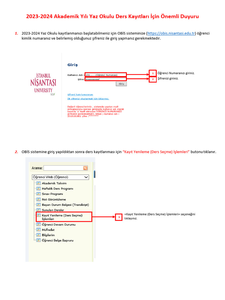 1a2023 2024 Akademik Yılı Yaz Ok | PDF