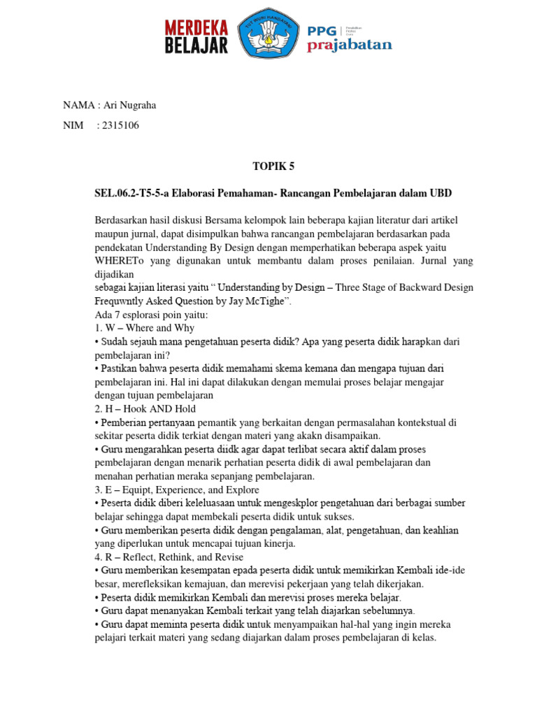 Topik 5 Elaborasi Pemahaman PPK | PDF