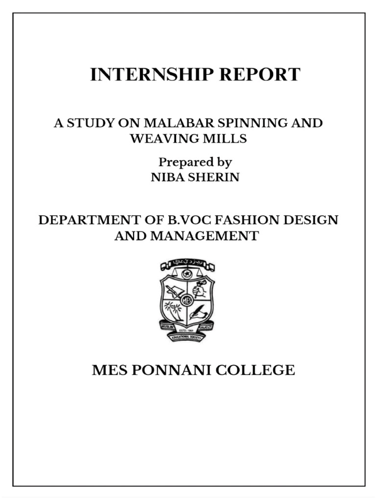 Internship Report Textile Mill | PDF Internship Report Textile Mill | PDF