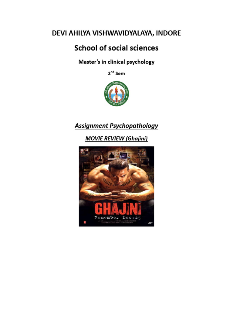 Ghajini Review | PDF | Amnesia | Mental Disorder