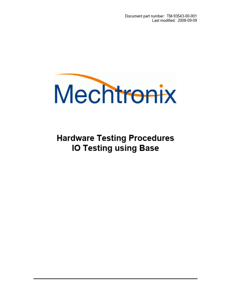 (IO Testing With Base) | PDF | Debugging | Computing