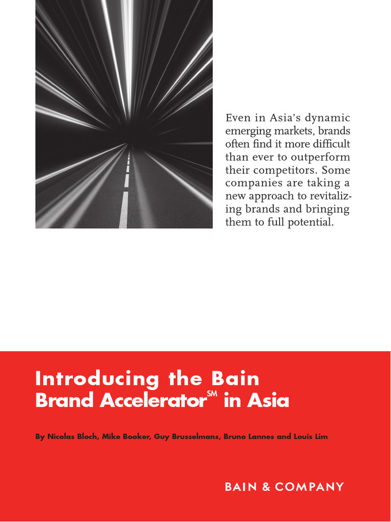 BAIN BRIEF Introducing The Bain Brand Accelerator in Asia | PDF | Brand ...