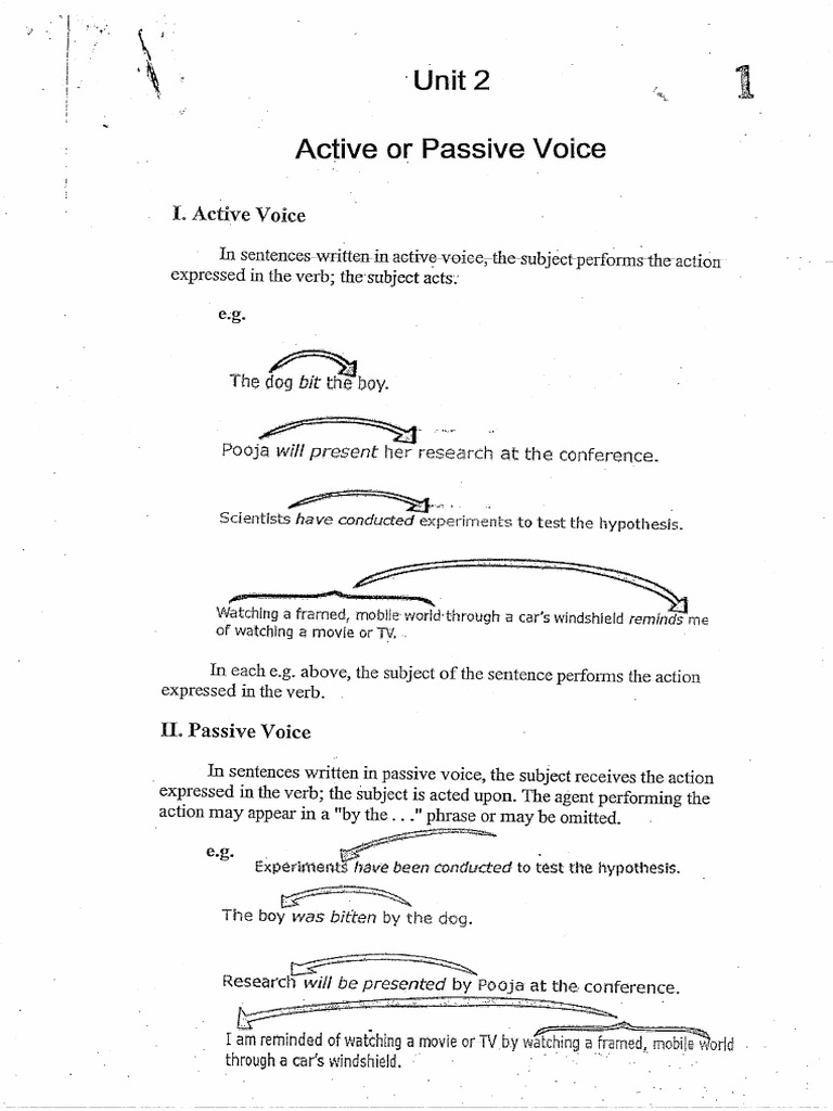 Unit 2 Active Passive Voice | PDF