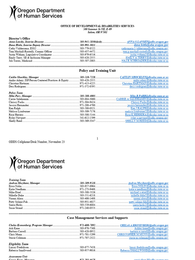 Oregon DHS-staff-directory | PDF