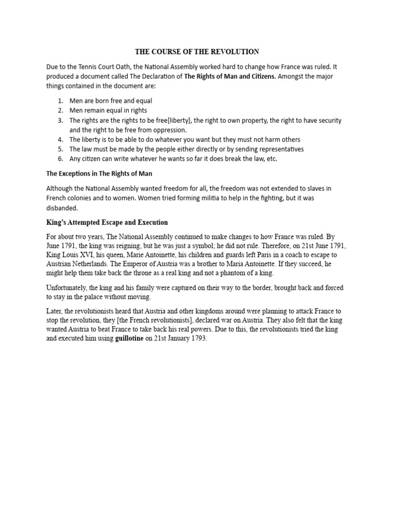 Key Events of the French Revolution | PDF