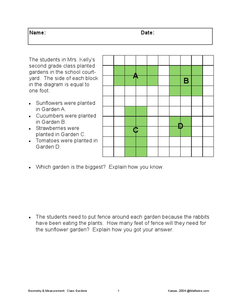 Second Grade Garden Geometry Project | PDF | Social Science | Home & Garden