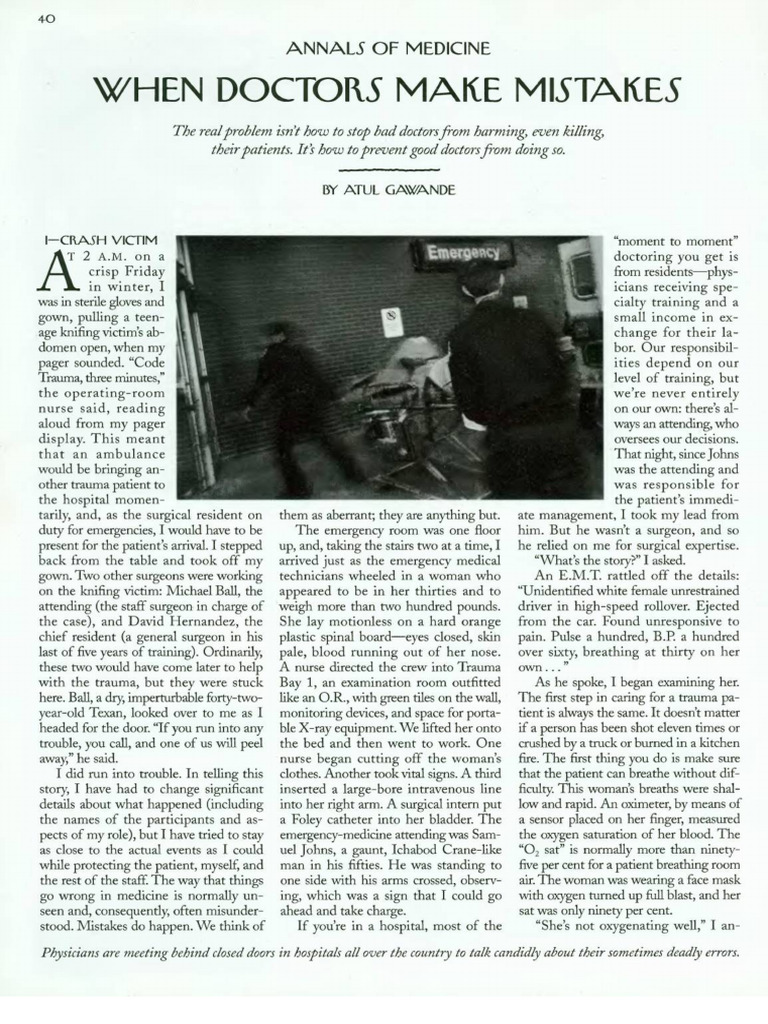 When Doctors Make Mistakes | PDF