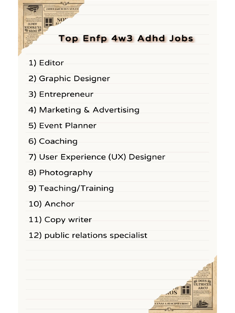 Enfp 4w3 Adhd | PDF